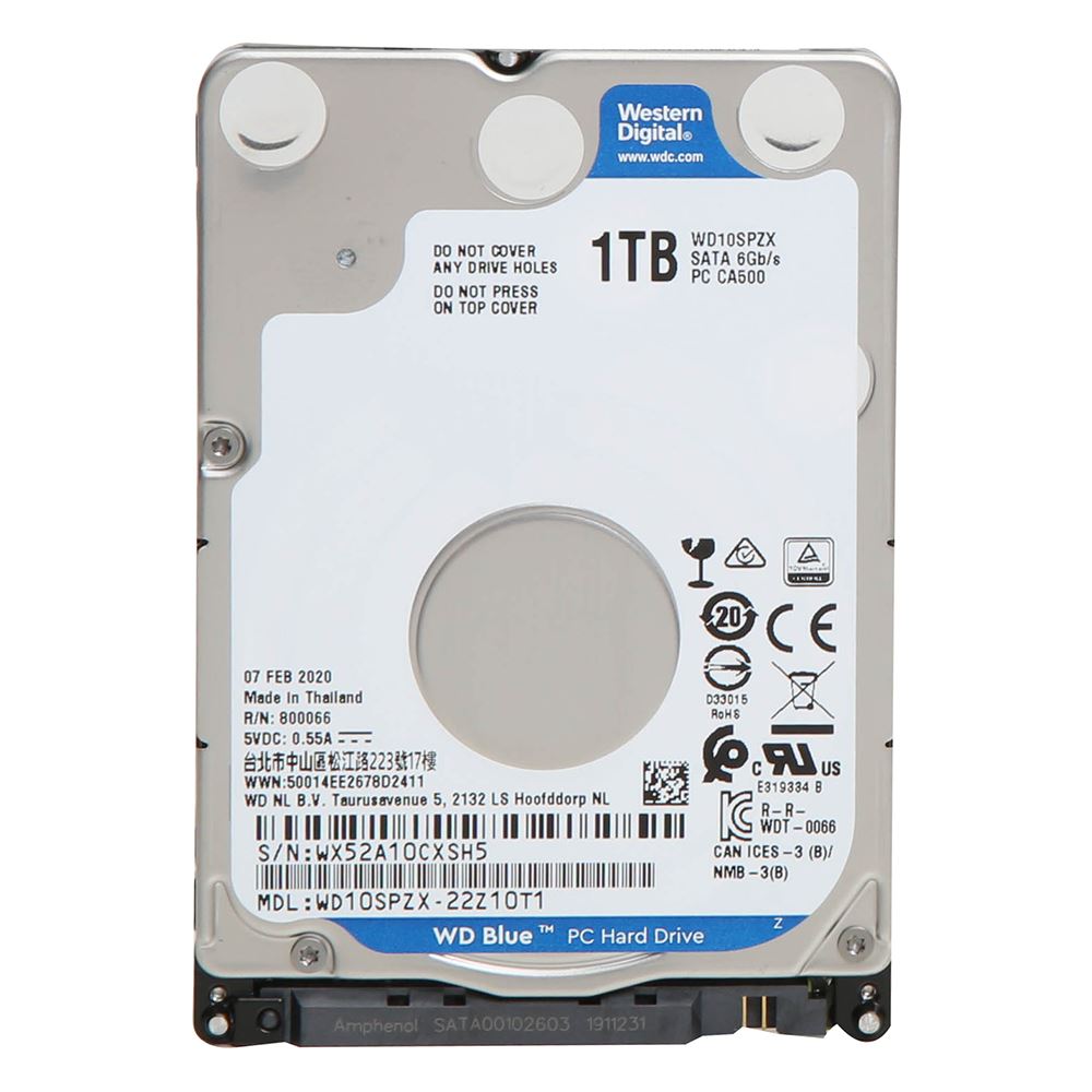 WD Blue Mainstream 1TB 5400 RPM SATA III 6Gb/s 2.5" Internal SMR Hard Drive - Micro Center