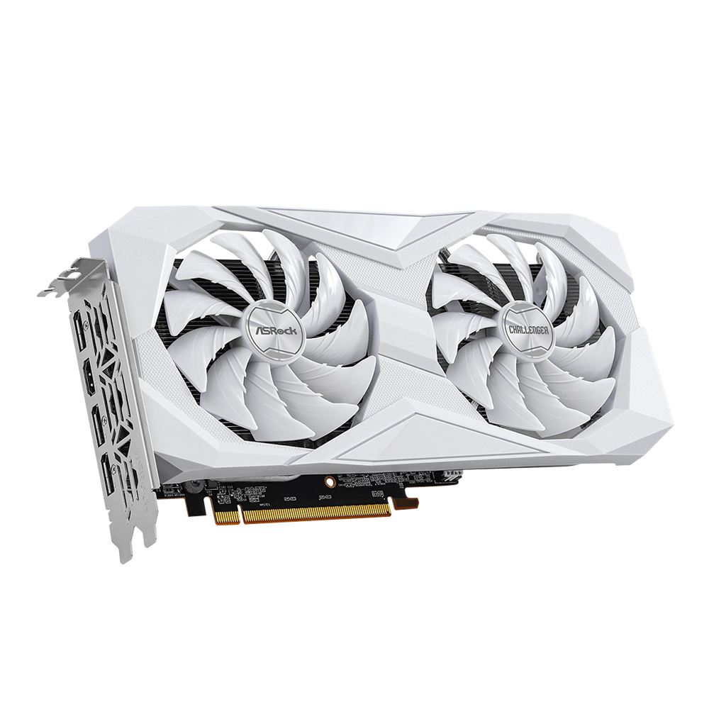 ASRock AMD Radeon RX 6600 Challenger White Dual Fan 8GB GDDR6 PCIe 4.0 ...