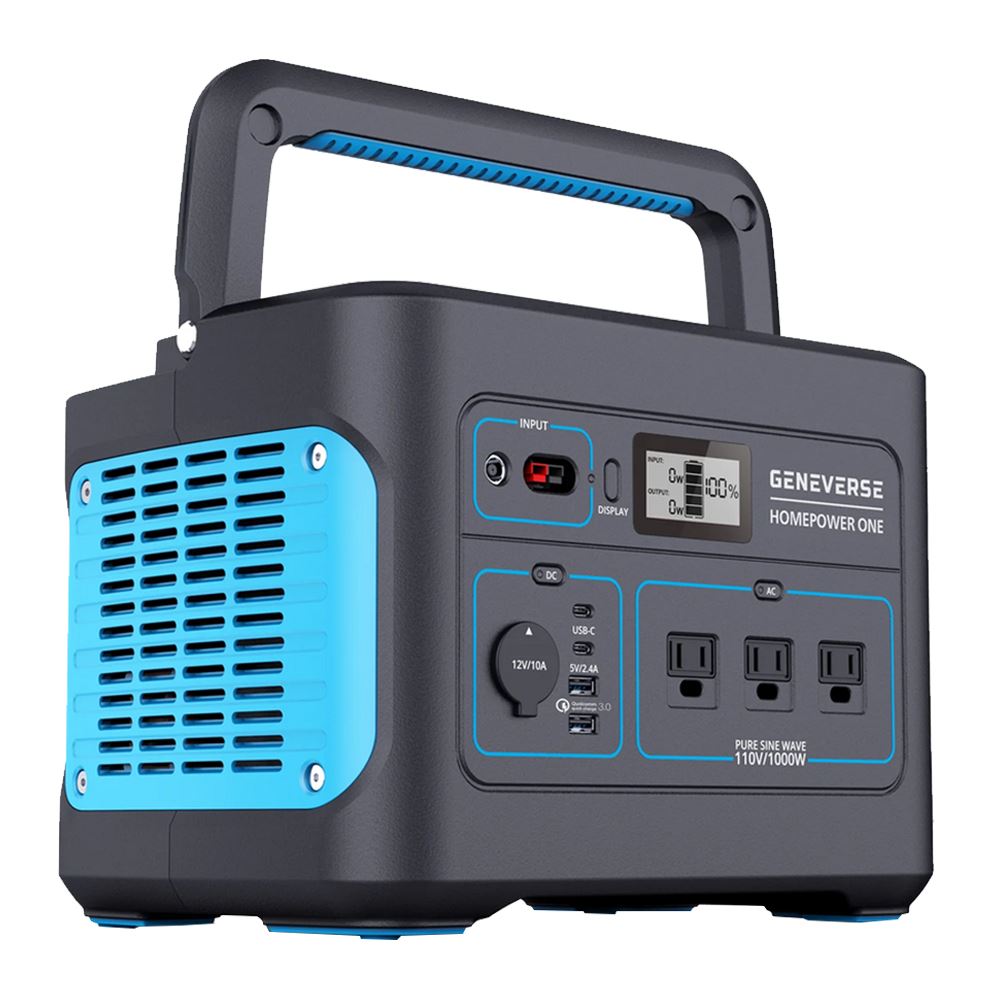 Geneverse HomePower ONE 1002Wh Lithium-Ion Power Station; 1000 Watt; 8 ... Geneverse HomePower ONE 1002Wh Lithium-Ion Power Station; 1000 Watt; 8 ...