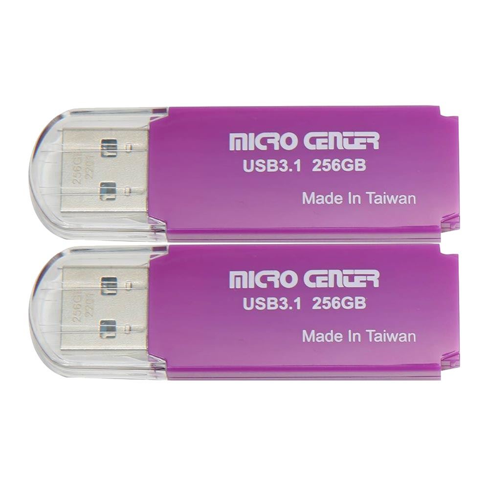 Micro Center 256GB SuperSpeed USB 3.1 (Gen 1) Flash Drive - Purple (2 ...