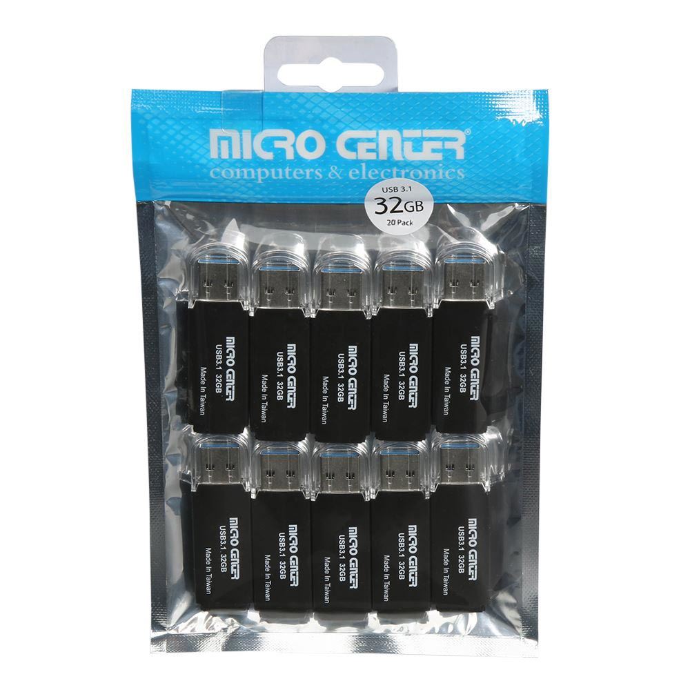 Micro Center 32GB SuperSpeed USB 3.1 (Gen 1) Flash Drive (Black) - 20 ...