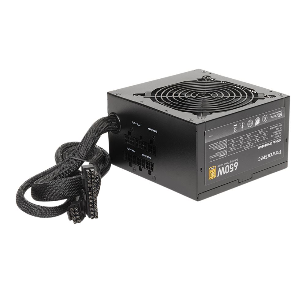 PowerSpec CW 650 Watt 80 Plus Gold ATX Semi-Modular Power Supply ...
