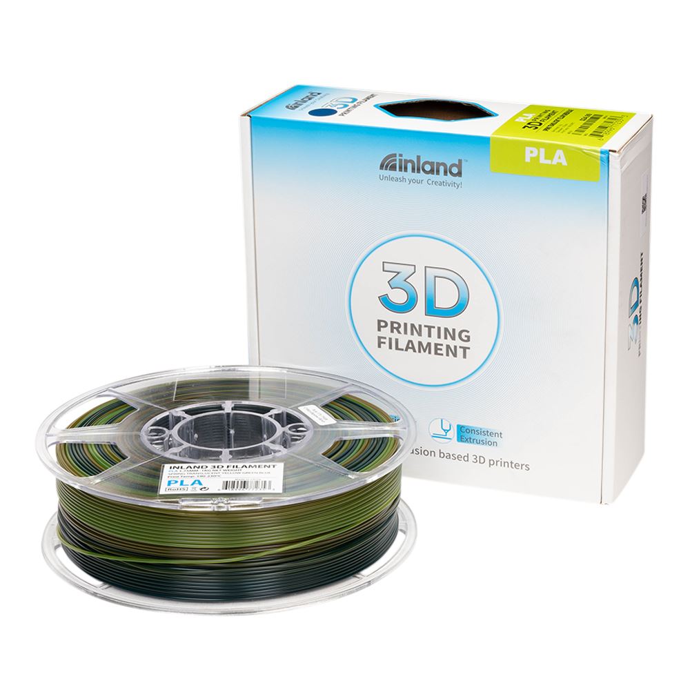 Inland 1.75mm PLA Translucent 3D Printer Filament Spring Gradient Color ...
