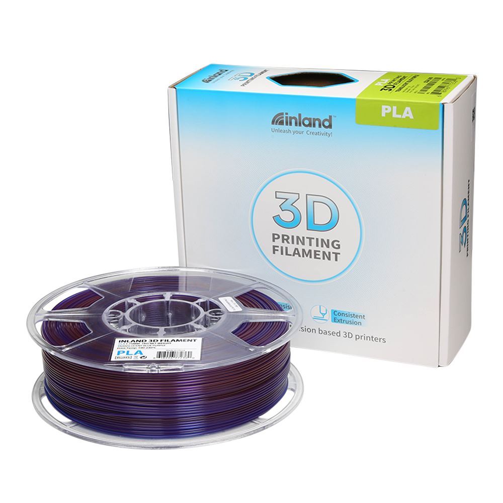 Inland 1.75mm PLA Translucent 3D Printer Filament Gradient Color 1.0 kg ...