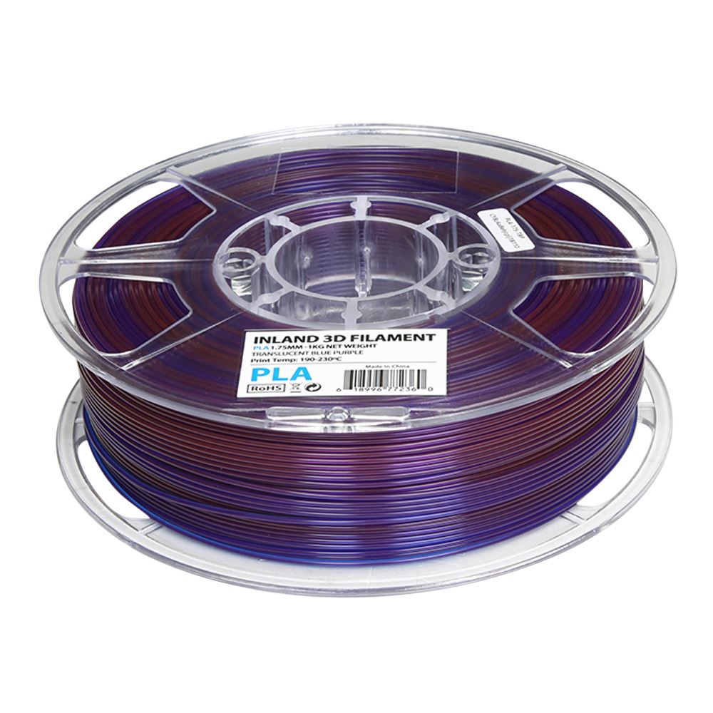 Inland 1.75mm PLA Translucent 3D Printer Filament Gradient Color 1.0 kg ...