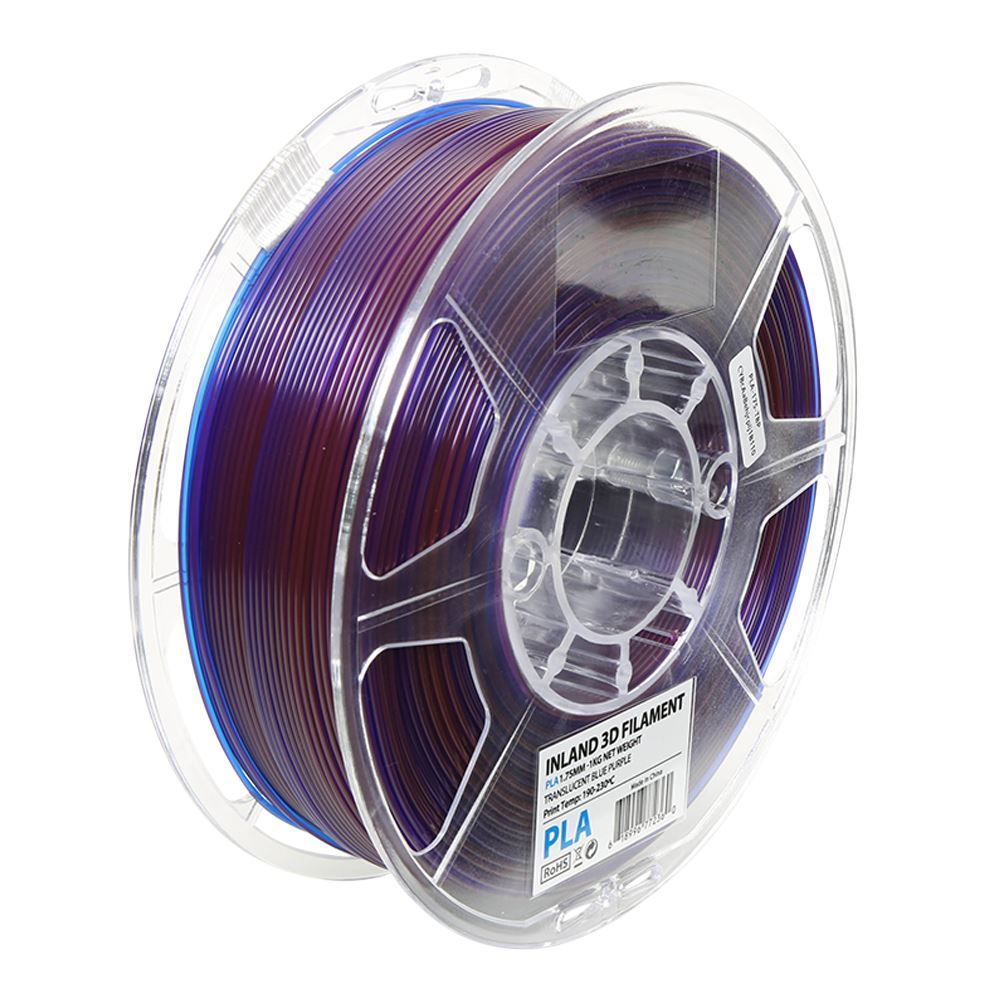 Inland 1.75mm PLA Translucent 3D Printer Filament Gradient Color 1.0 kg ...
