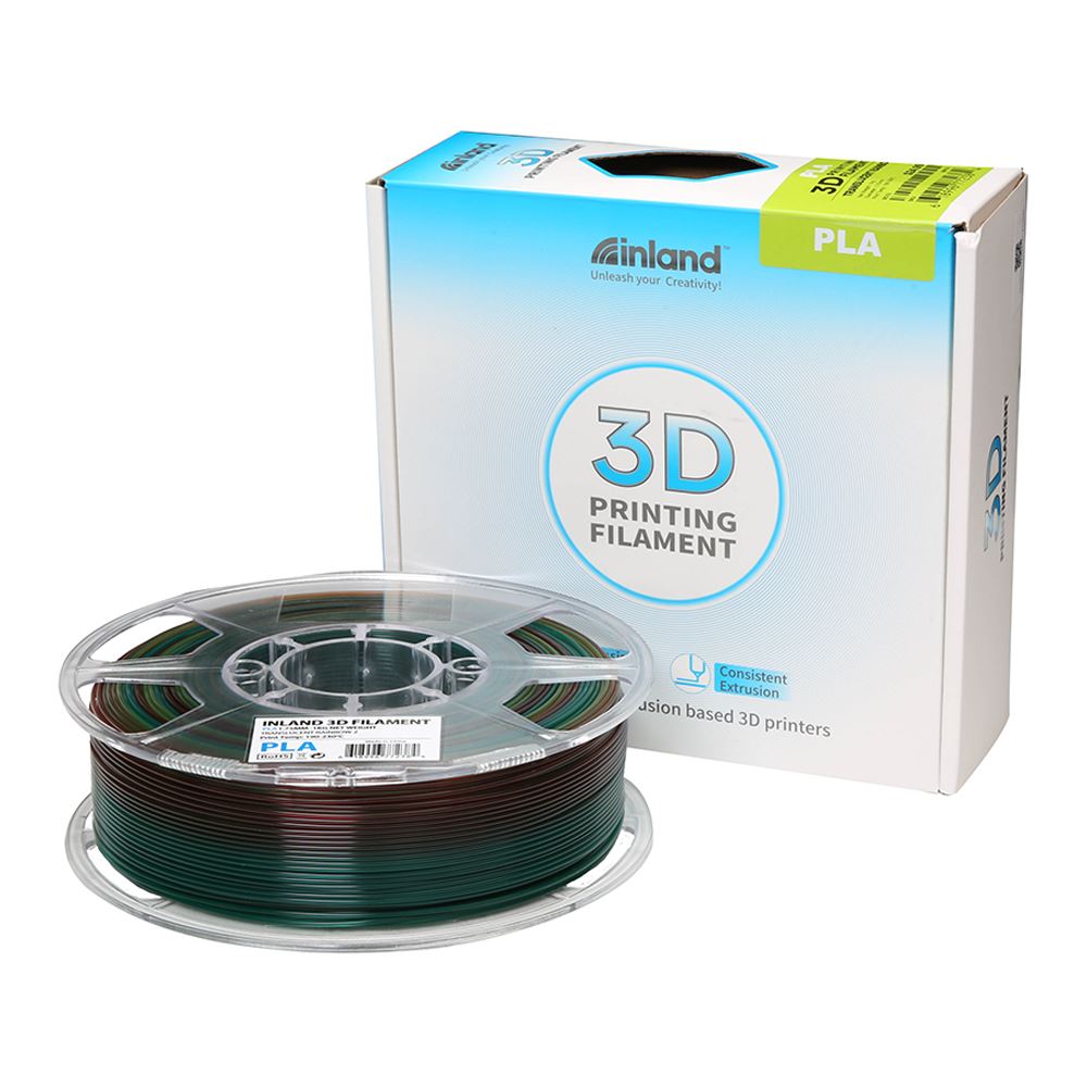 Inland 1.75mm PLA Translucent 3D Printer Filament Gradient Color 1.0 kg ...