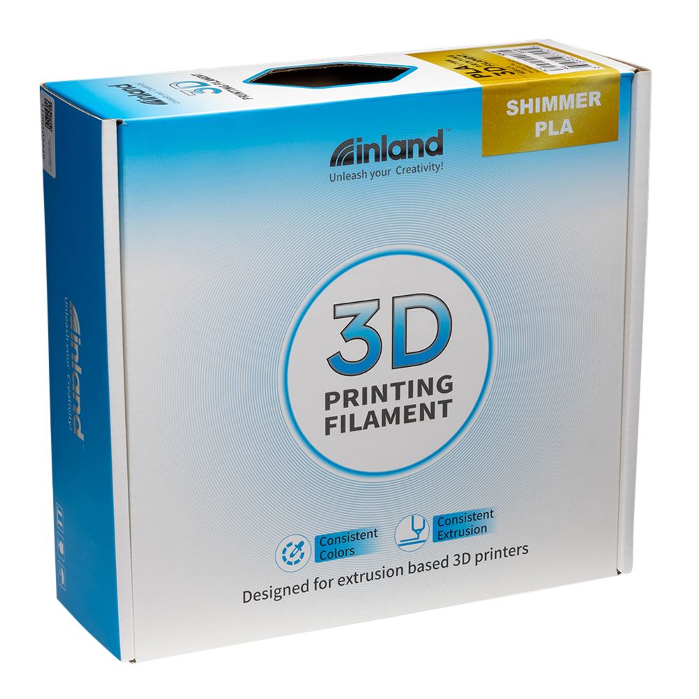 Inland 1.75mm PLA Shimmer 3D Printer Filament 1kg (2.2lbs) Spool ...