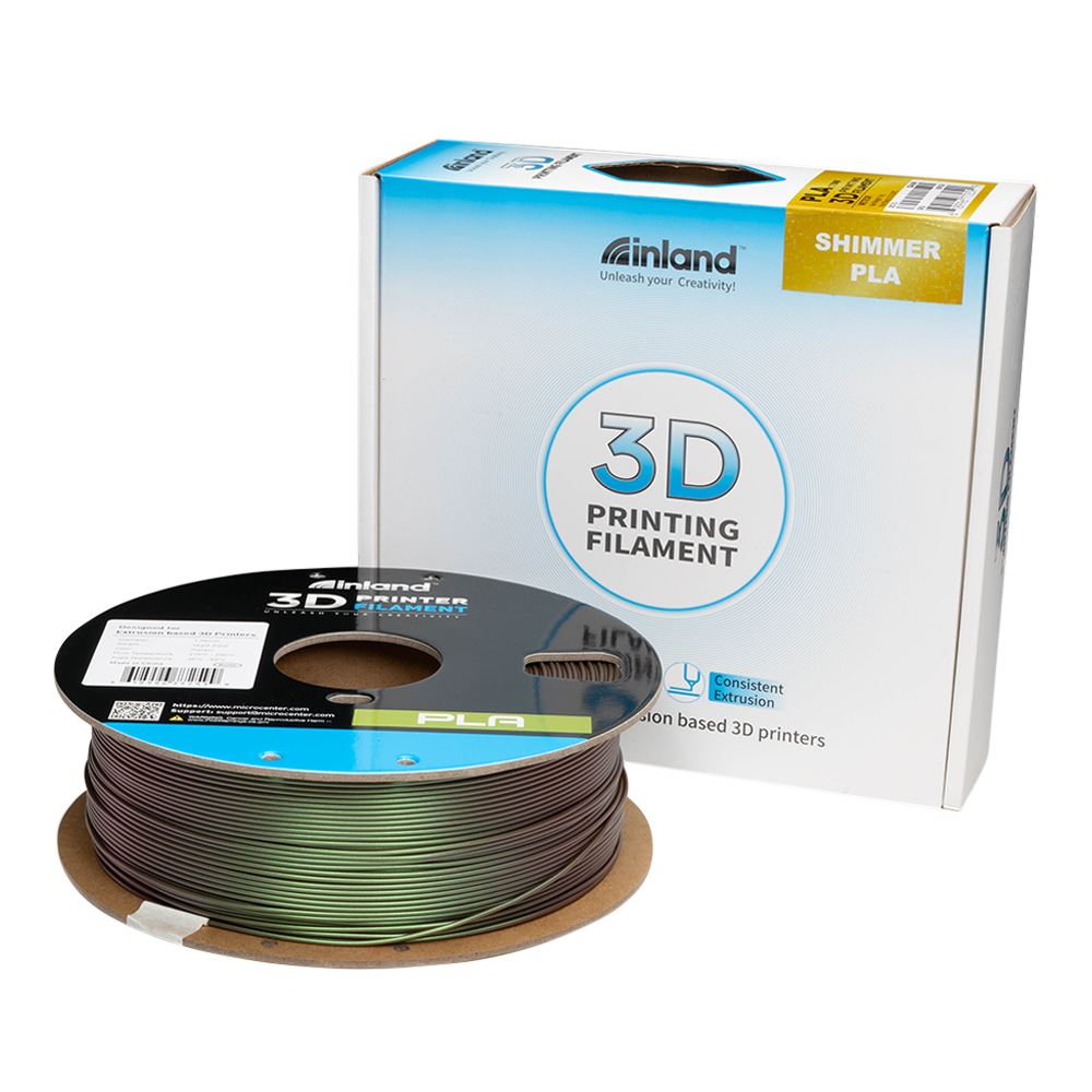Inland 1.75mm PLA Shimmer 3D Printer Filament 1kg (2.2lbs) Spool ...