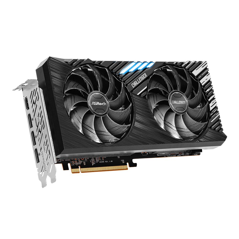 ASRock AMD Radeon RX 7600 XT Challenger Overclocked Dual Fan 16GB GDDR6 ...