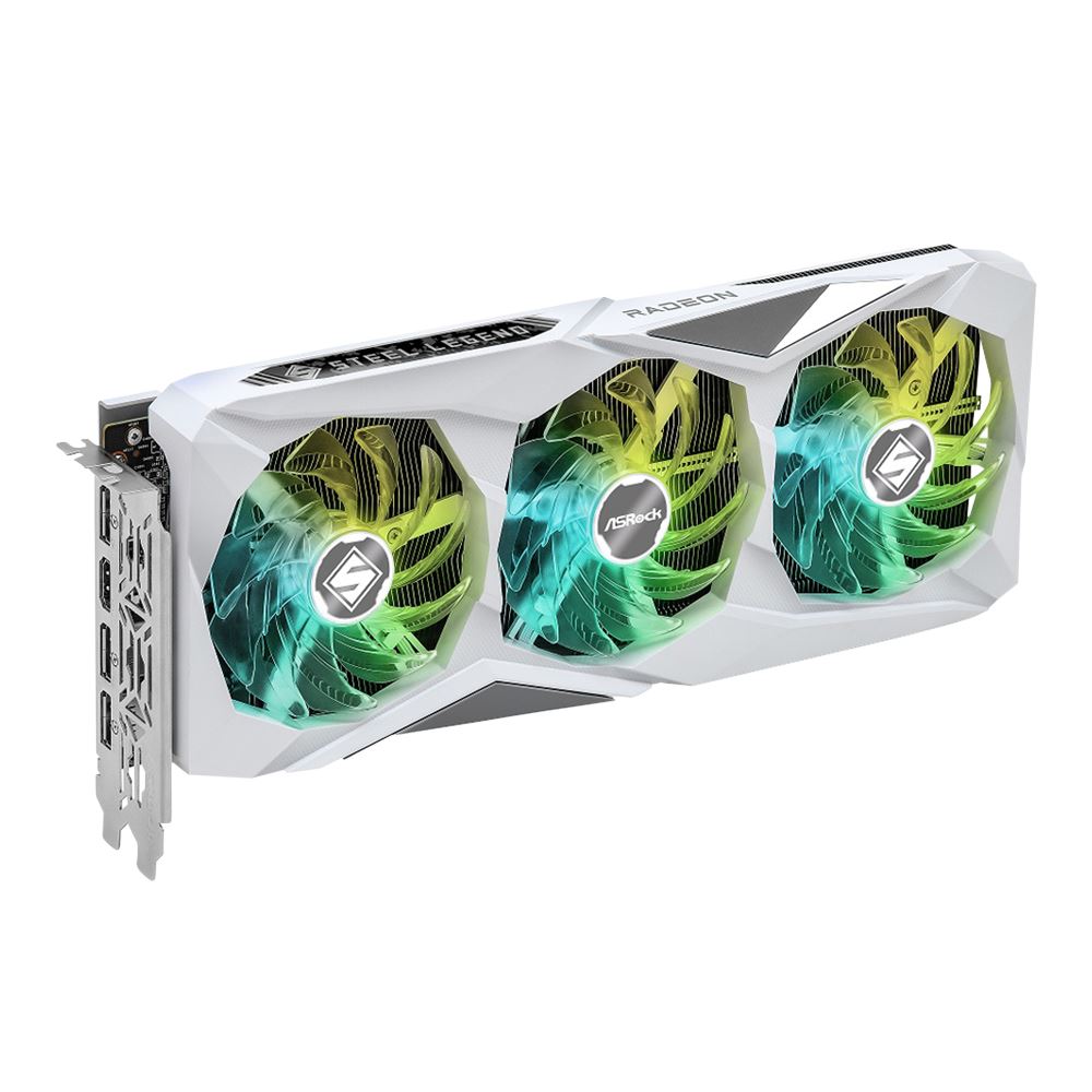 ASRock AMD Radeon RX 7600 XT Steel Legend RGB Overclocked Triple Fan ...