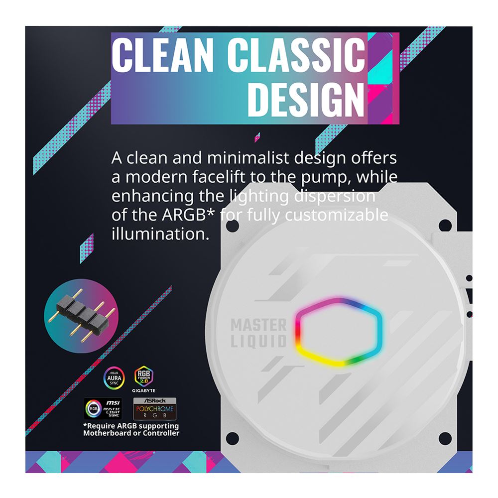 Cooler Master MasterLiquid 240L Core ARGB 240mm All in One Liquid CPU ...