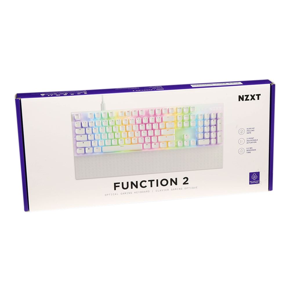 NZXT Function 2 Full Size Wired Keyboard - White; NZXT Swift Linear ...