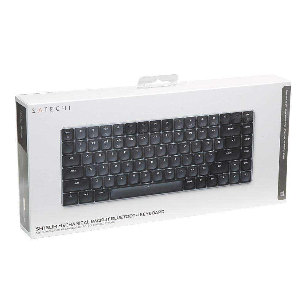 Satechi SM1 Slim Mechanical Backlit Bluetooth Keyboard - Black - Micro ...