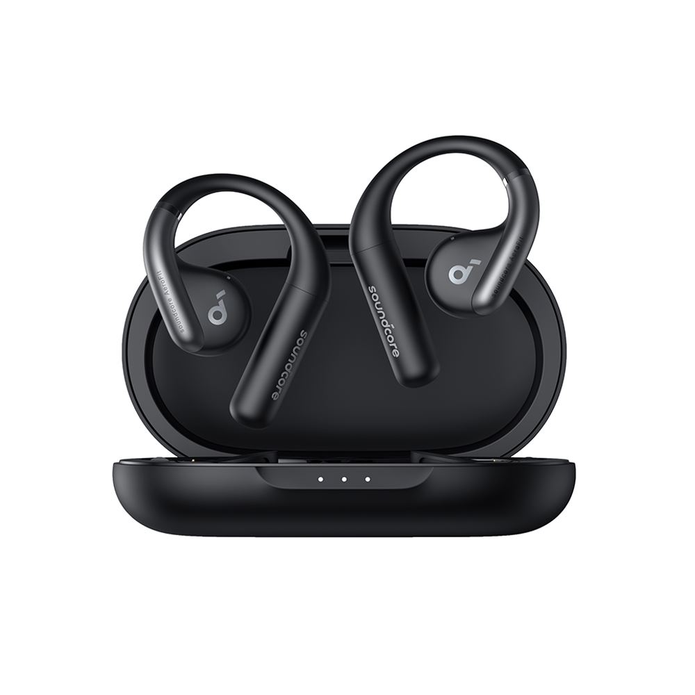 soundcore AeroFit Open-Ear True Wireless Bluetooth Earbuds - Black ...