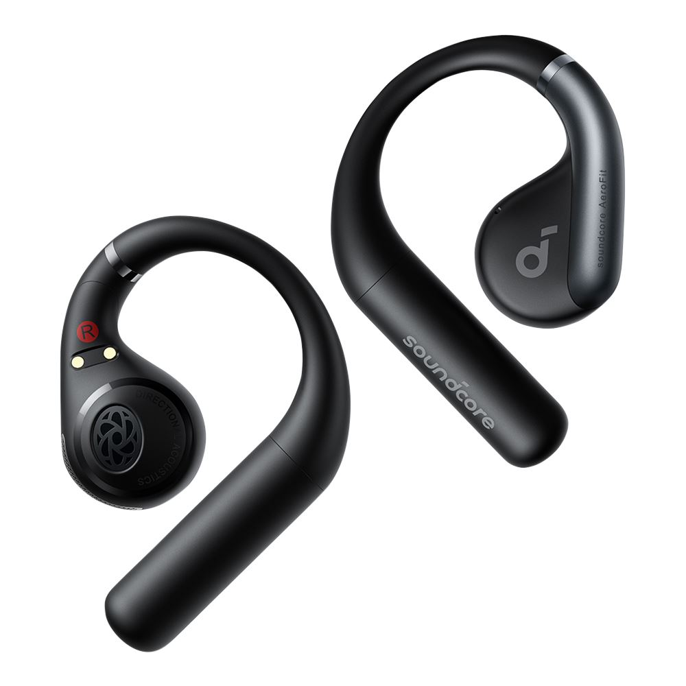 soundcore AeroFit Open-Ear True Wireless Bluetooth Earbuds - Black ...
