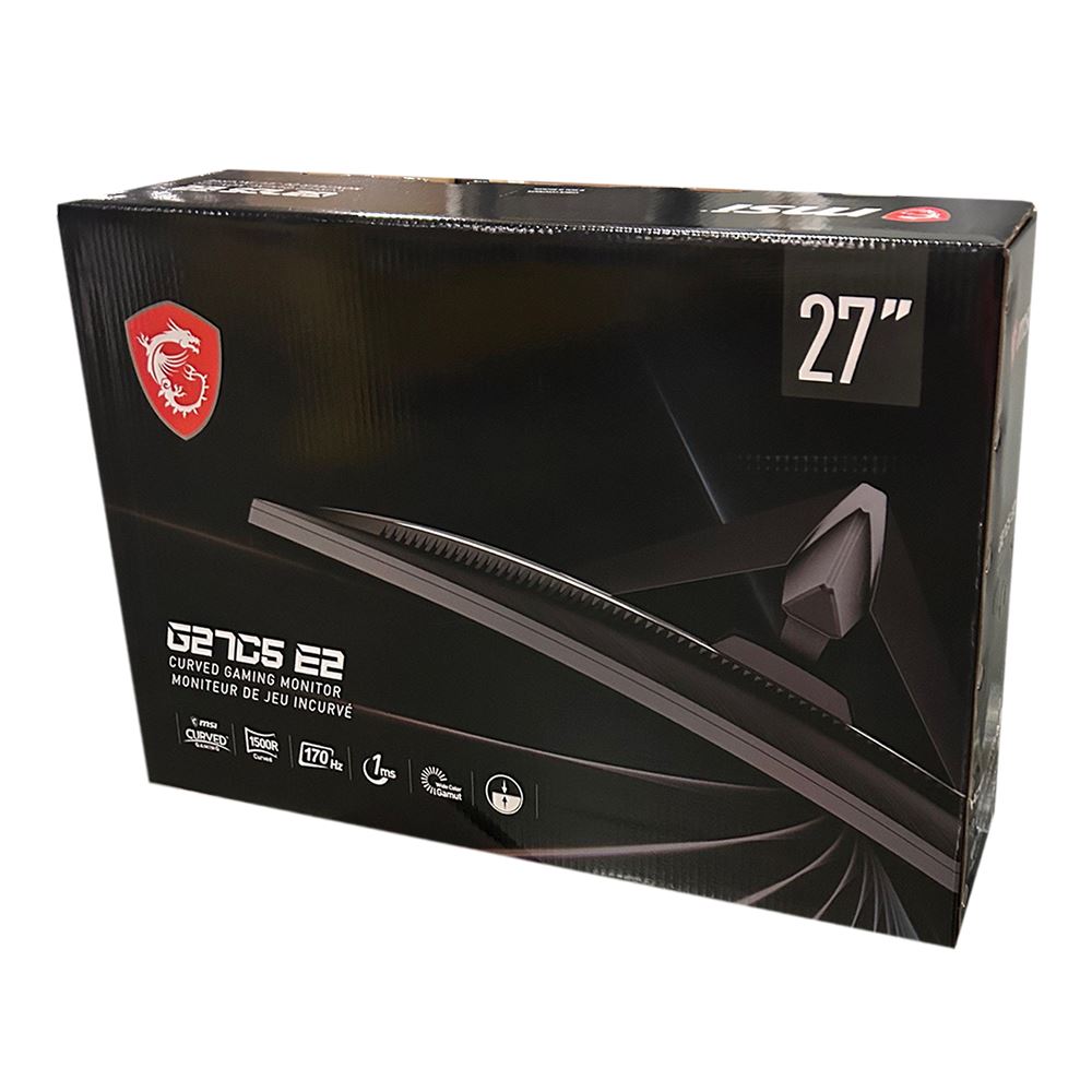 MSI G27C5 E2 27" Full HD (1920 x 1080) 165Hz Curved Screen Gaming ...