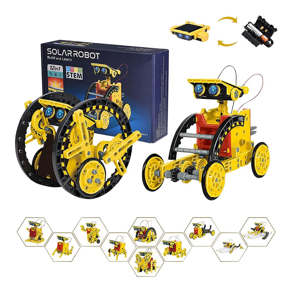 Micro Center - PicassoTiles 12-in-1 STEM Kids Solar Powered Space Robot ...