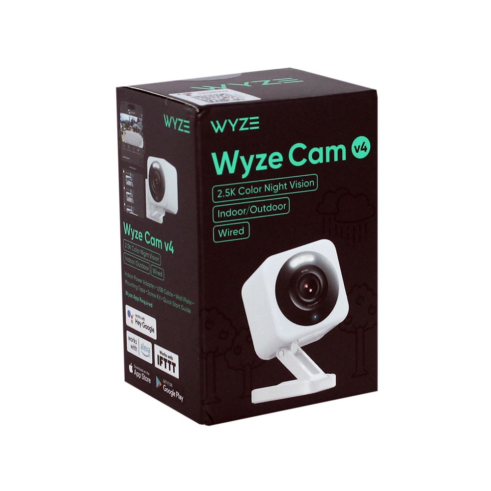 Wyze Cam v4 Security Camera - White; Indoor/Outdoor; 1440p Resolution ...