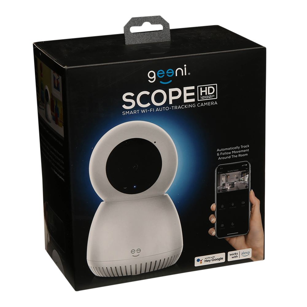 geeni Scope Auto-Tracking HD Security Camera; Indoor; 1080p Resolution ...