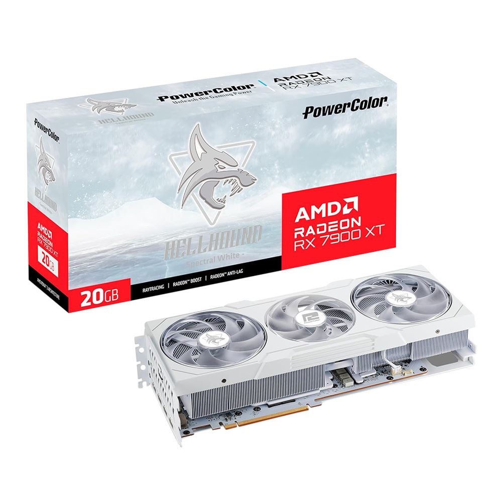 PowerColor AMD Radeon RX 7900 XT Hellhound Spectral White Overclocked ...