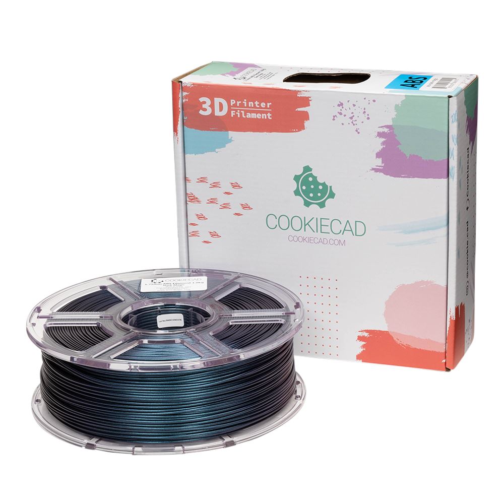 Cookiecad 1.75mm ABS Iridescent Holographic 3D Printer Filament Single ...