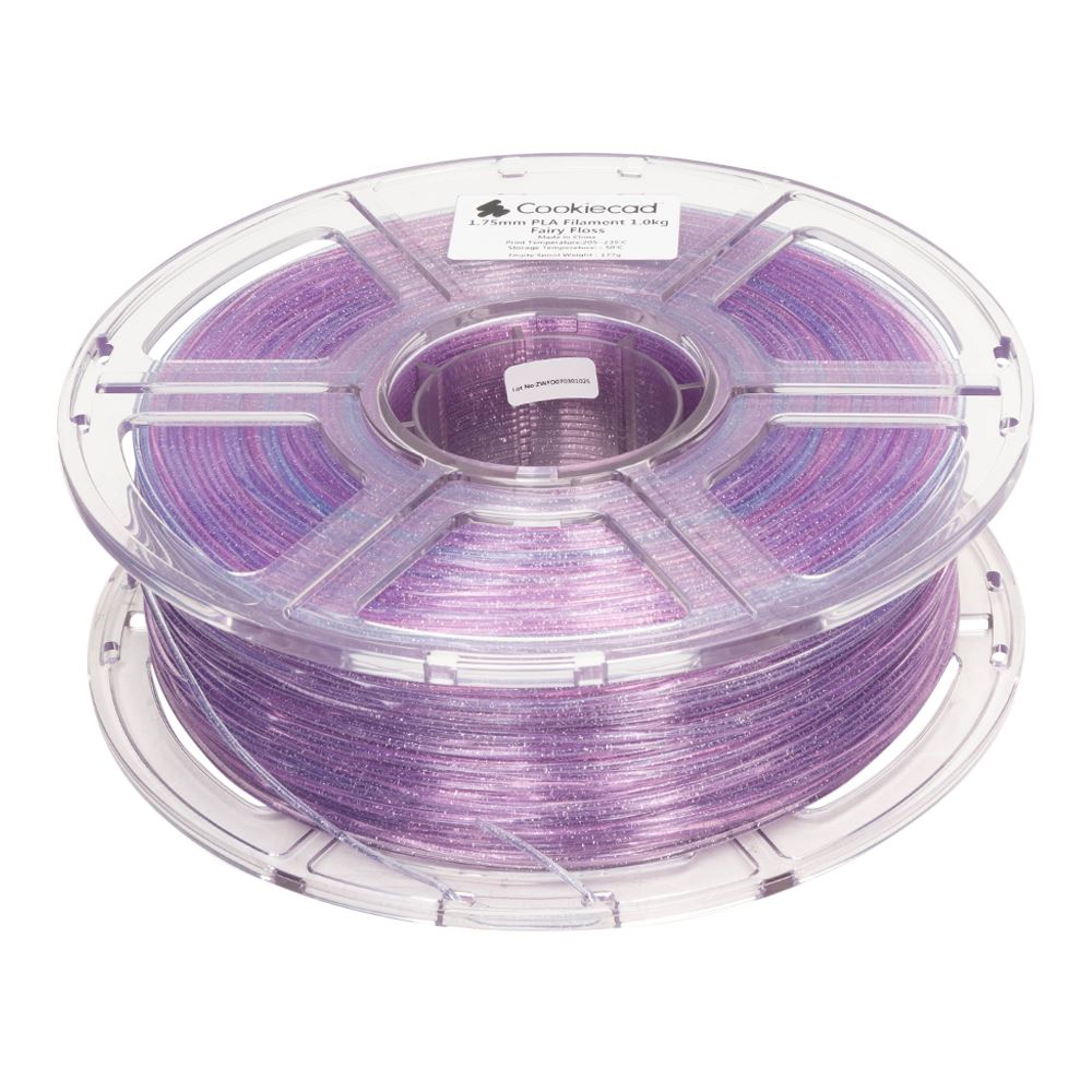 Cookiecad 1.75mm PLA Glitter 3D Printer Filament Multi Color Color 1.00 ...