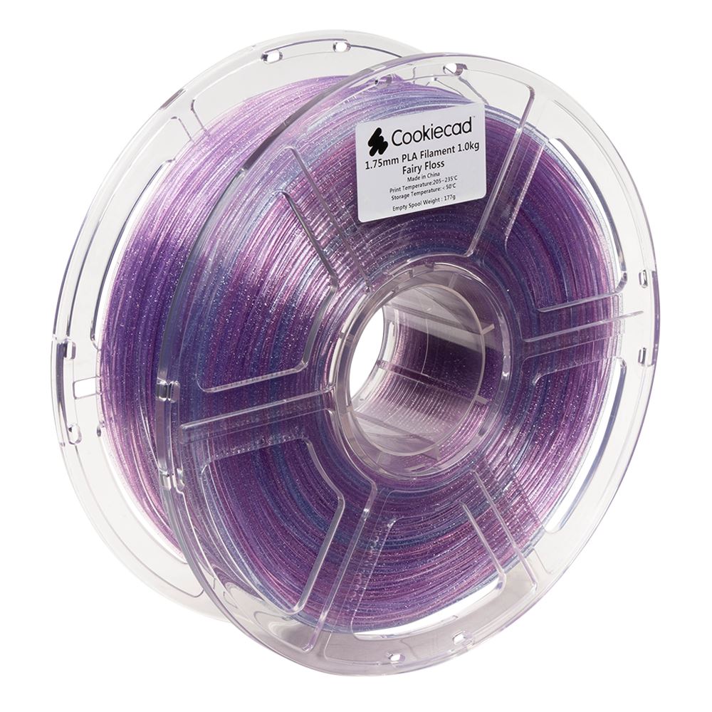 Cookiecad 1.75mm PLA Glitter 3D Printer Filament Multi Color Color 1.00 ...