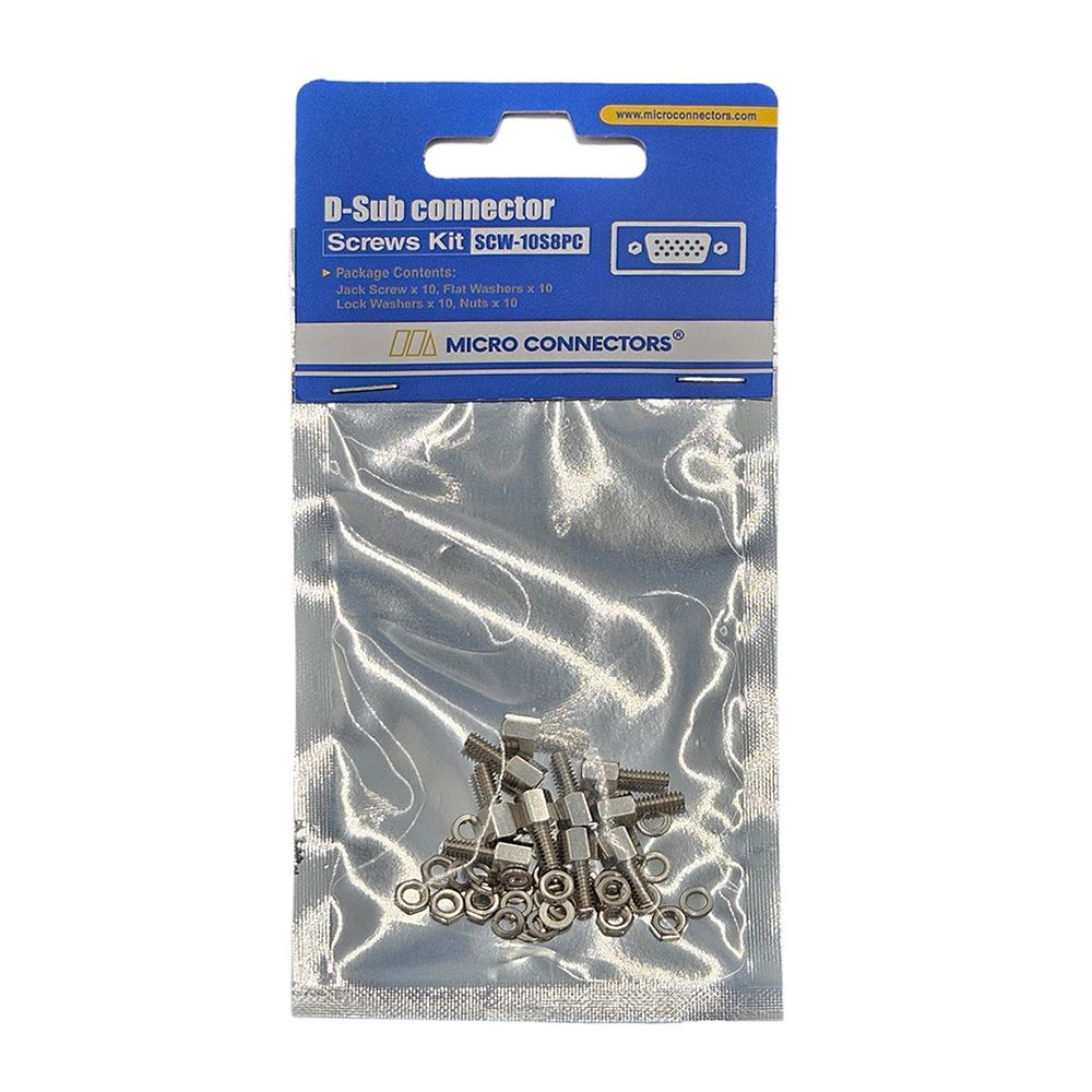 Micro Connectors D-Sub Screw Kit - 10 Pack - Micro Center
