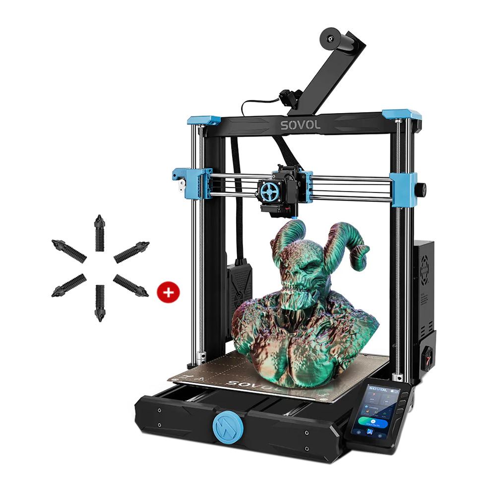 SV06 Plus 3D Printer; 4.3 Color Touch Screen LCD Screen; Automatic ...