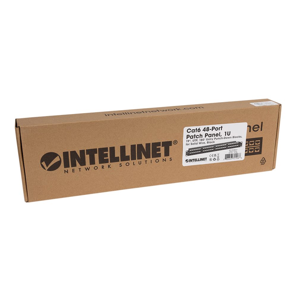 Intellinet Cat6 48-Port 1U Patch Panel - Micro Center