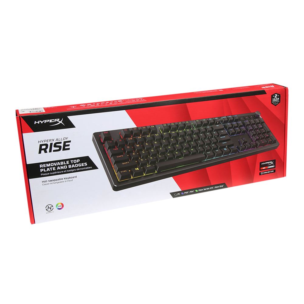 HyperX Alloy Rise Full Size Hot-Swappable Mechanical RGB Wired Gaming ...