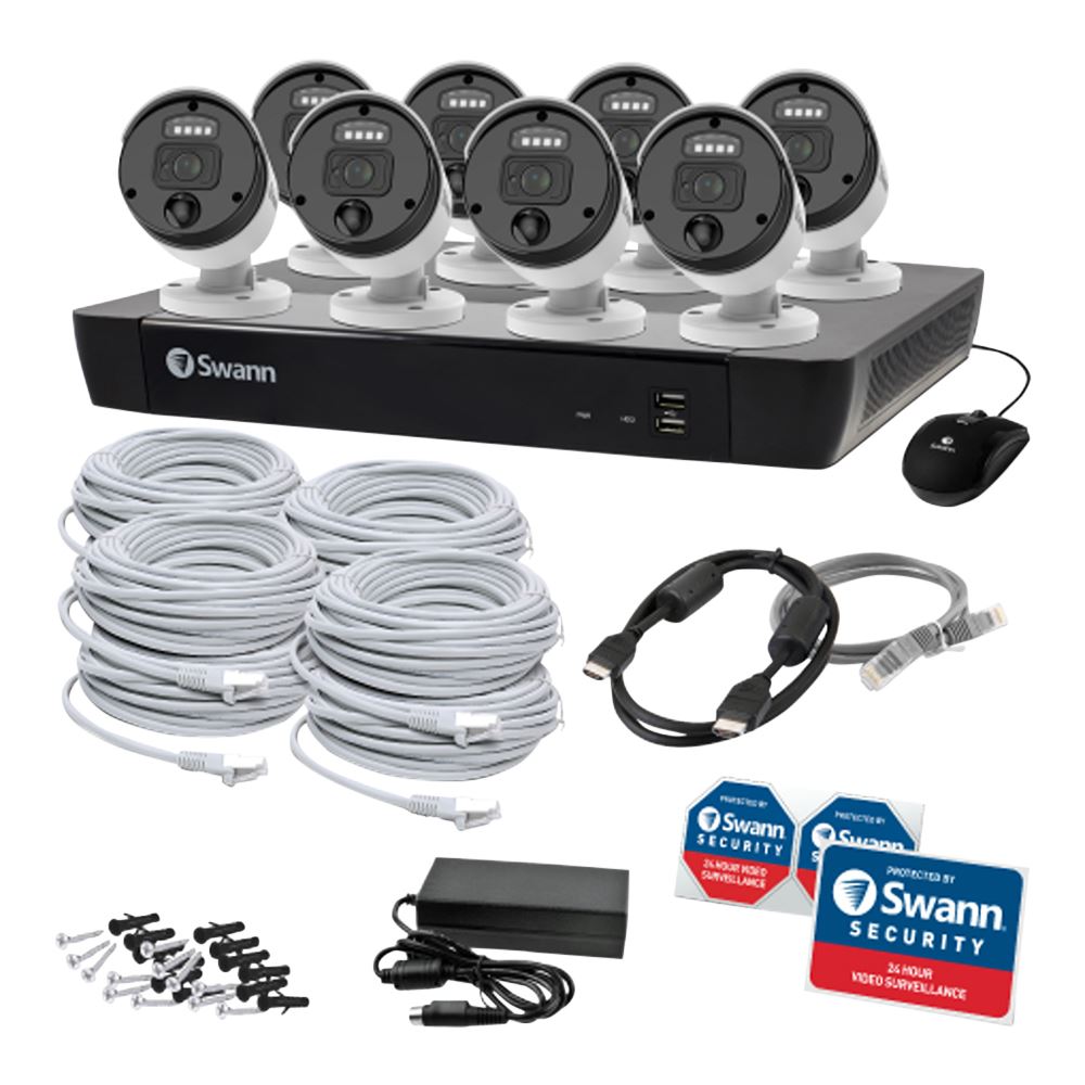 Swann Communications Ultra HD NVR Security Kit; 16 Channel; 8 Cameras ...