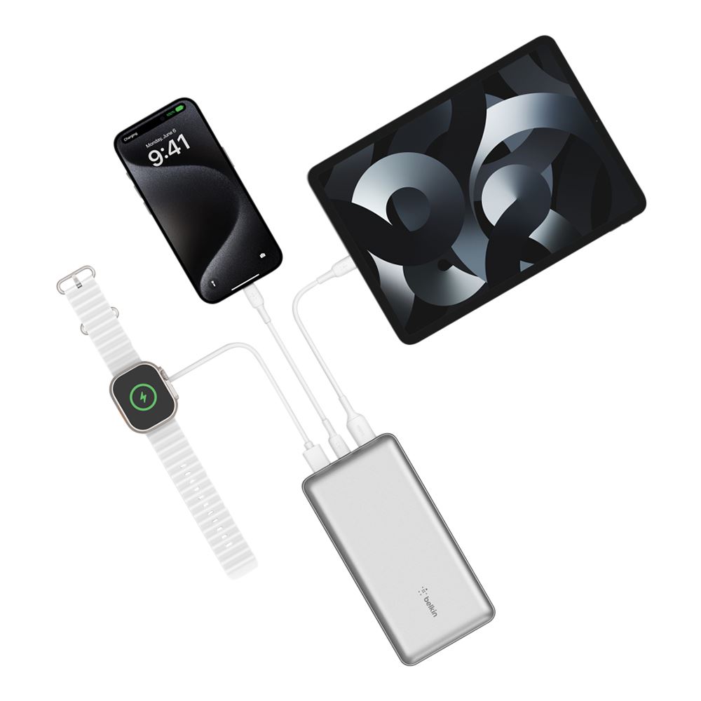 Belkin USB Type-C Portable Charger 20K Power Bank with USB-A to USB-C ...