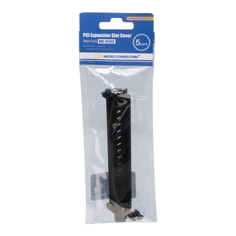 Micro Connectors PCI Expansion Slot Cover with Vents - 5 Pack - Micro ...