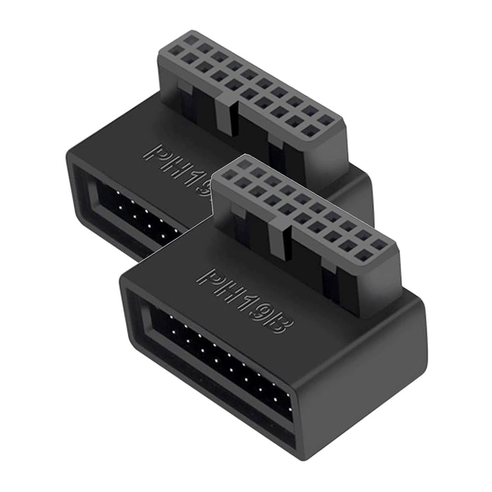 Micro Connectors USB 3.0 20-Pin Male to Female Adapter - 90 Degree/DOWN ...
