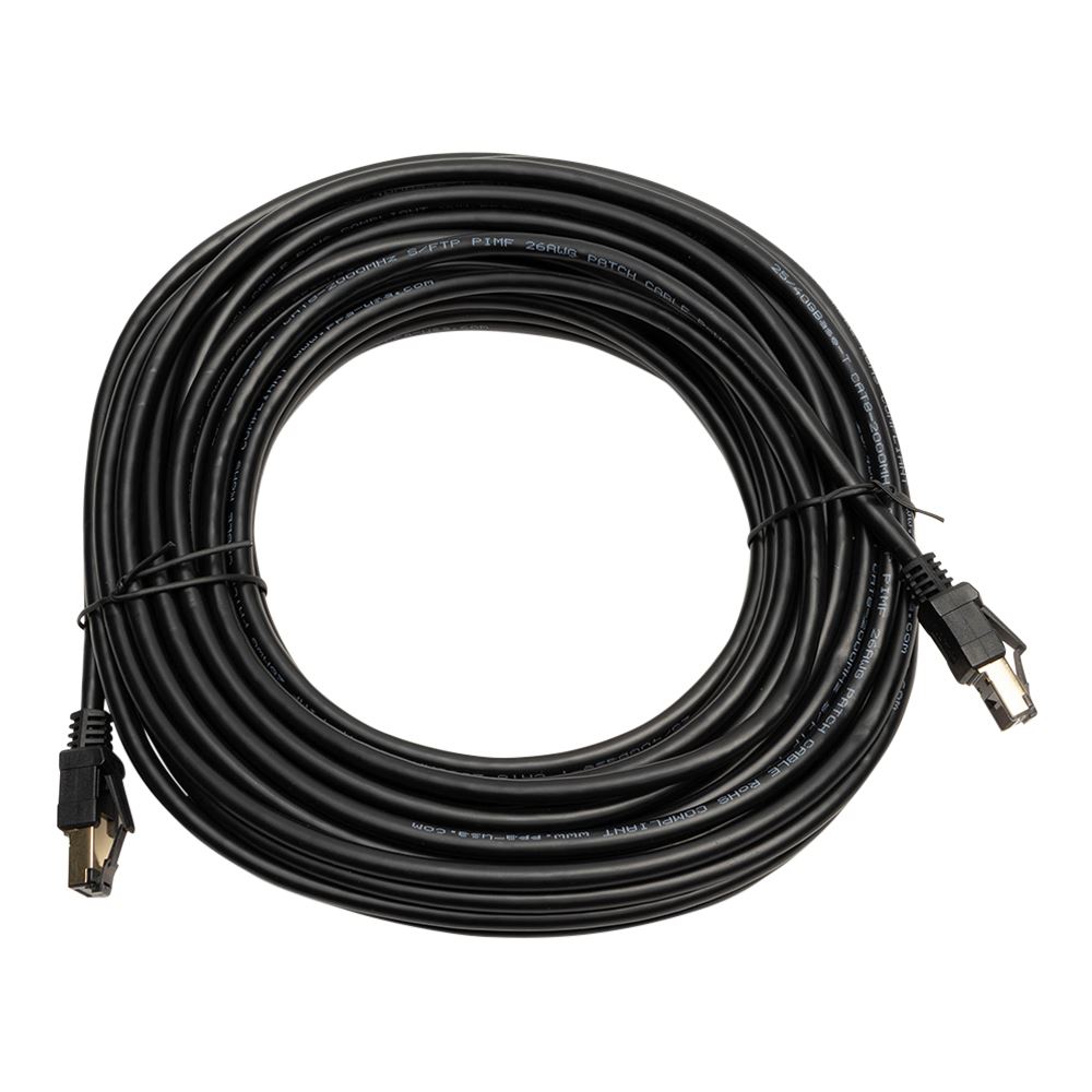 PPA 50 Ft. CAT 8 Gold-Plated Ethernet Cable - Black - Micro Center