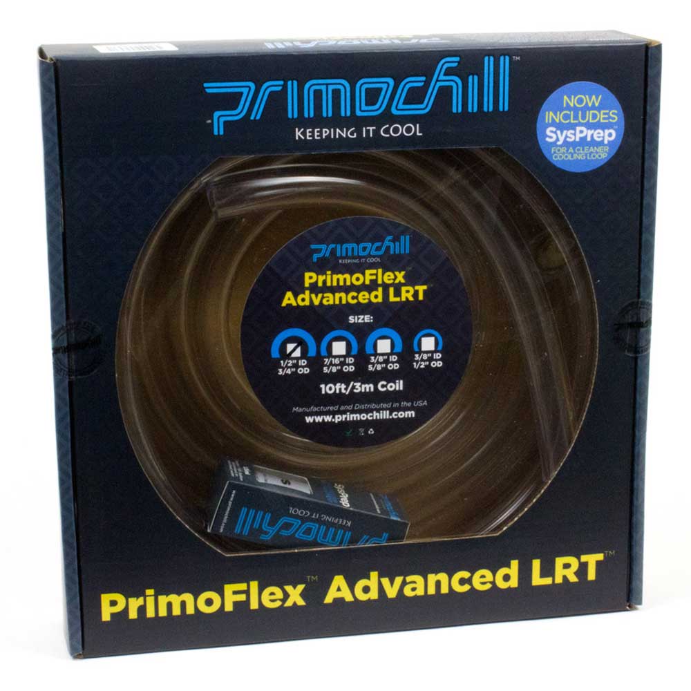 PrimoChill PrimoFlex 1/2" (13 mm) x 3/4" (19 mm) Advanced LRT Tubing 10 ft. - Crystal Clear ...