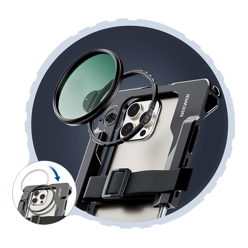 Neewer Handheld Smartphone Cage With 67Mm Filter Adapter - Micro Center