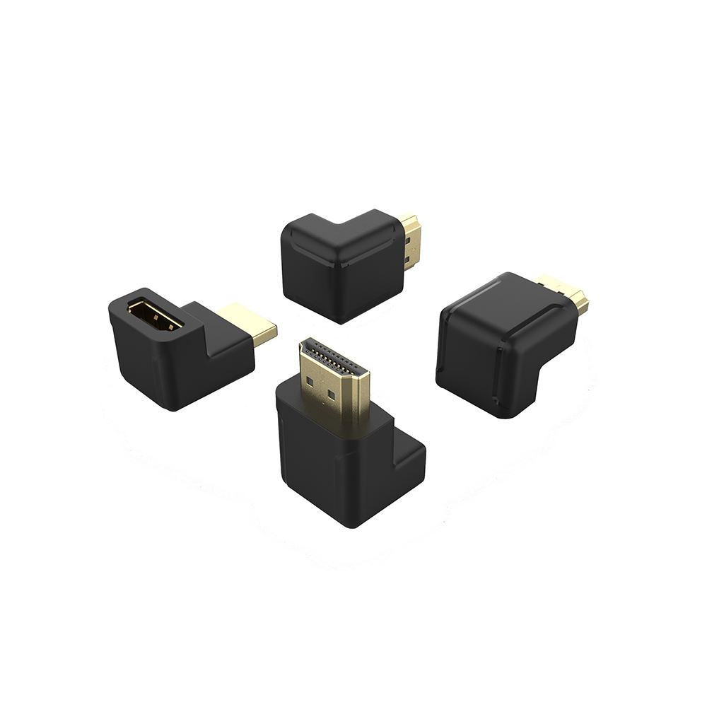 Inland HDMI Male to Female L-shaped Adapter 2-Pack - Micro Center