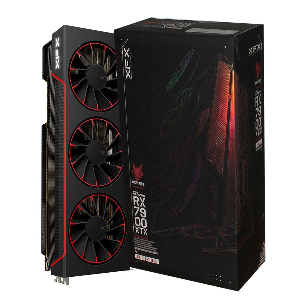 XFX AMD Radeon RX 7900 XTX Mercury Magnetic Air Overclocked Triple Fan ...