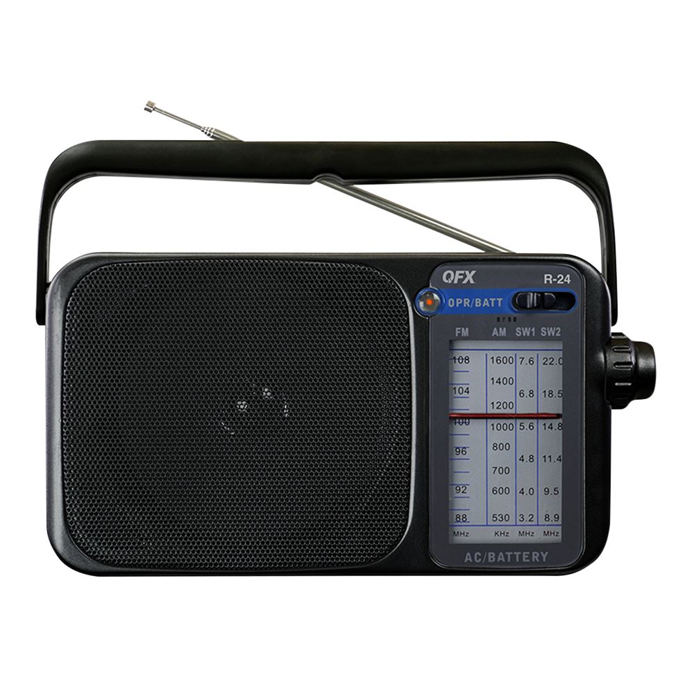 QFX QFX R-24 Portable AM/FM/SW1-SW2 Radio - Micro Center