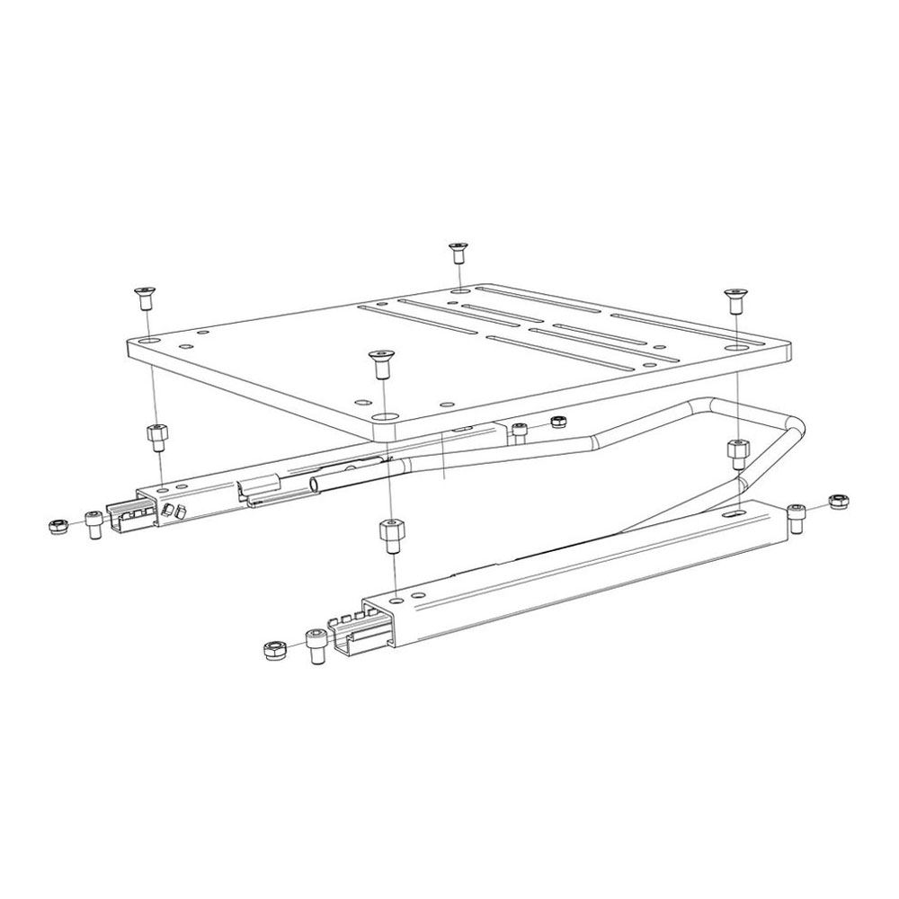Sim Lab Pedal Slider Base Plate; Universal, Seat slider and Heel Plate ...