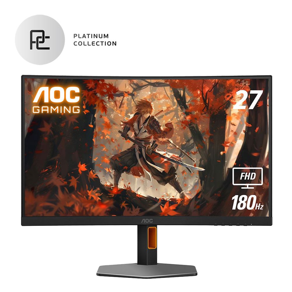 AOC C27G4M 27" Full HD (1920 x 1080) 180Hz Curved Screen Gaming Monitor ...