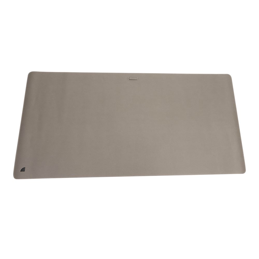 Inland Leather Desk Mat Cable Organizer Alaskan Gray 35x17 inch - Micro ...