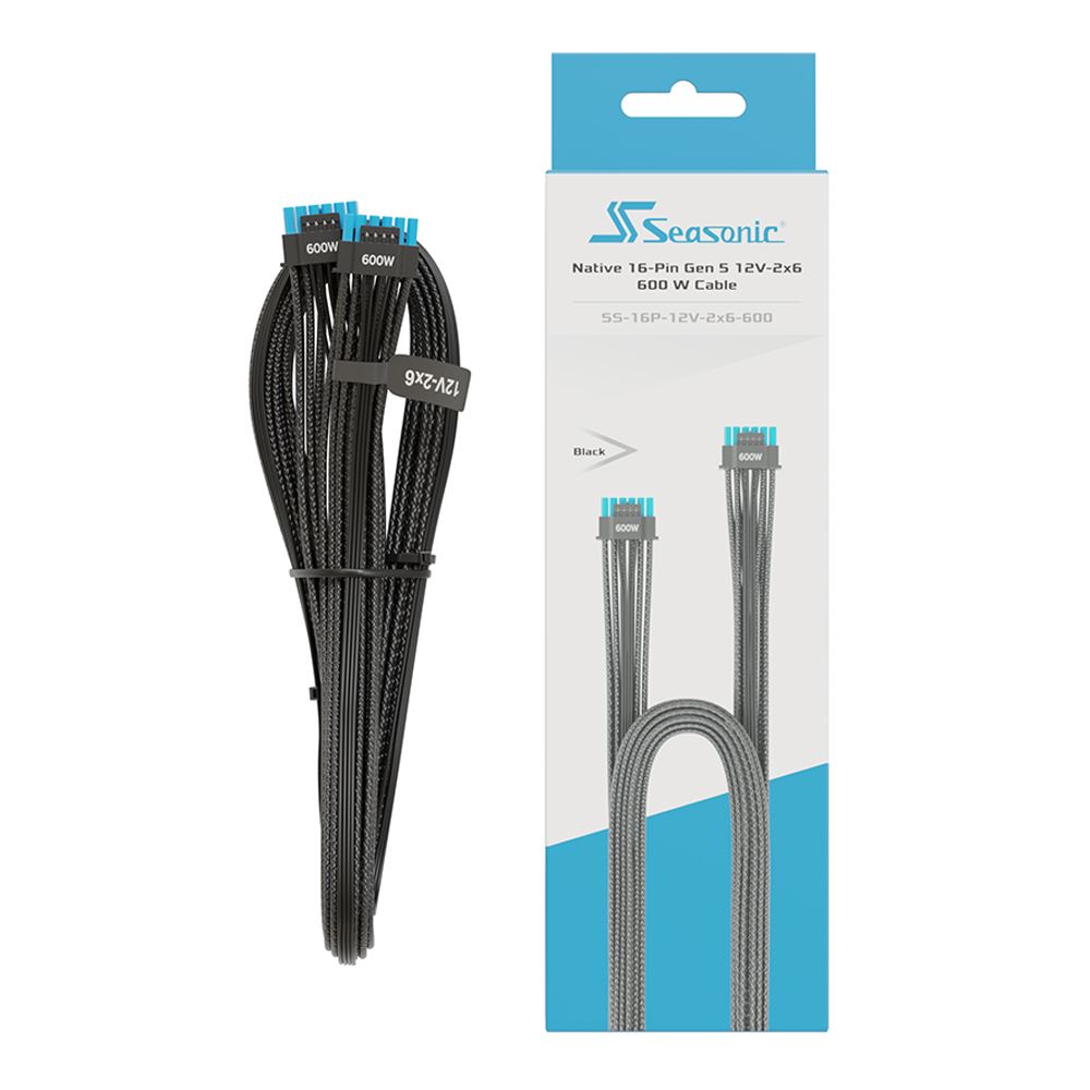 Seasonic USA Native 16-Pin Gen 5 12V-2x6 600 W Cable - Micro Center