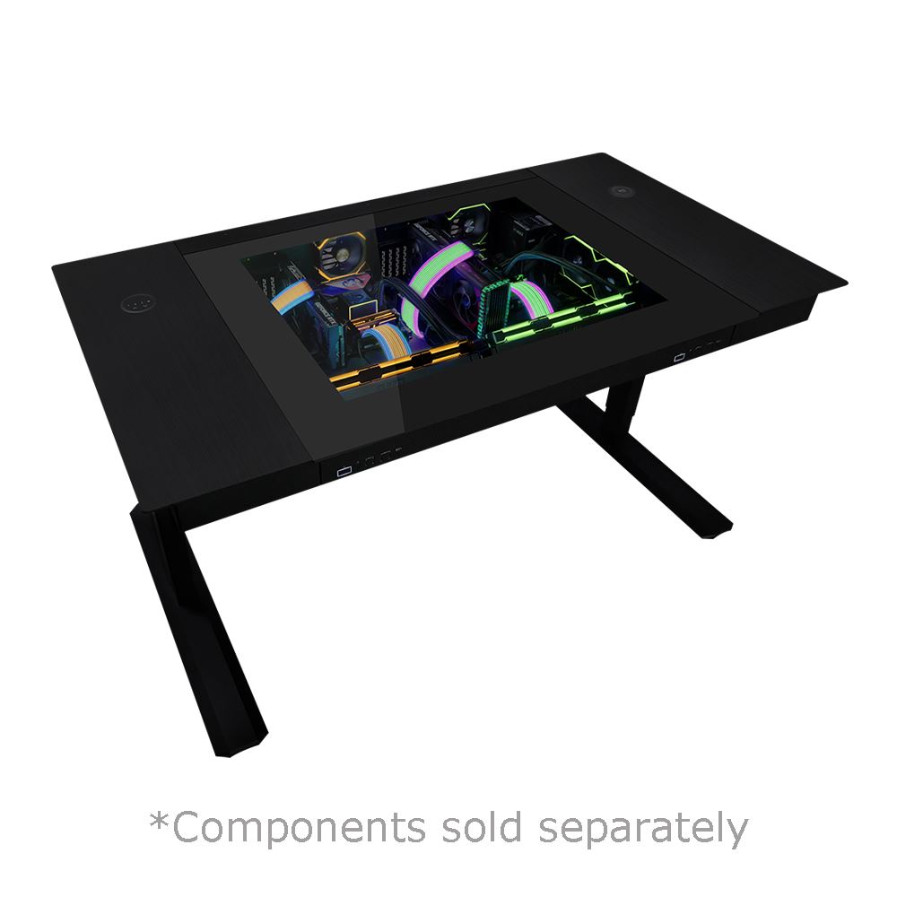 Lian Li DK-07X Dual Chamber eATX Tempered Glass Computer Desk Case ...