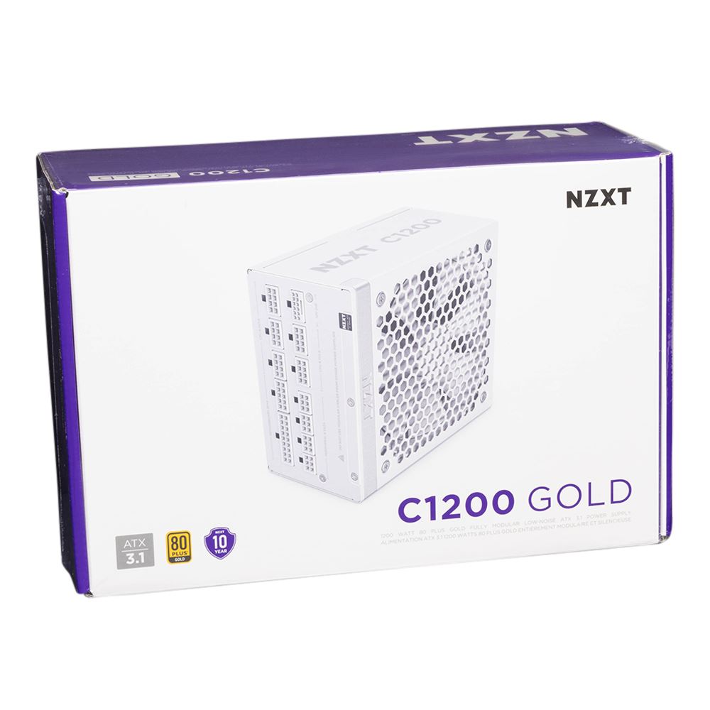 NZXT C1200 1200 Watt 80 Plus Gold ATX Fully Modular Power Supply - ATX ...