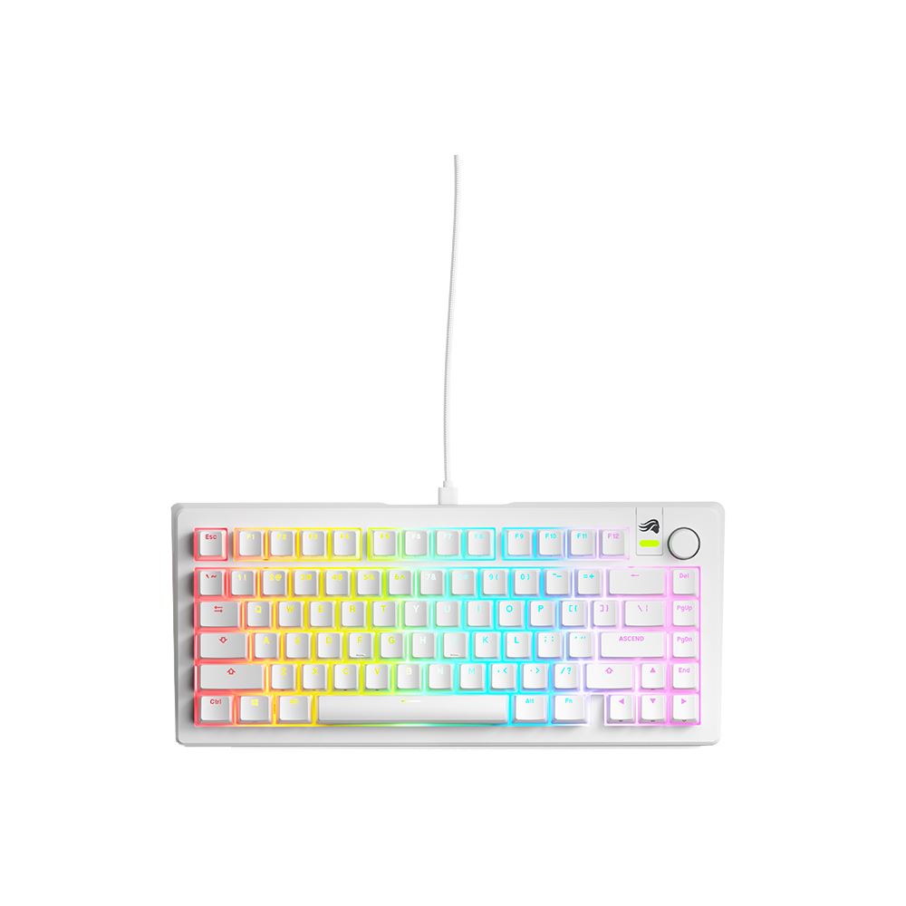 Glorious GMMK 3 75% Prebuilt Wired RGB Mechanical - White; Glorious Fox ...
