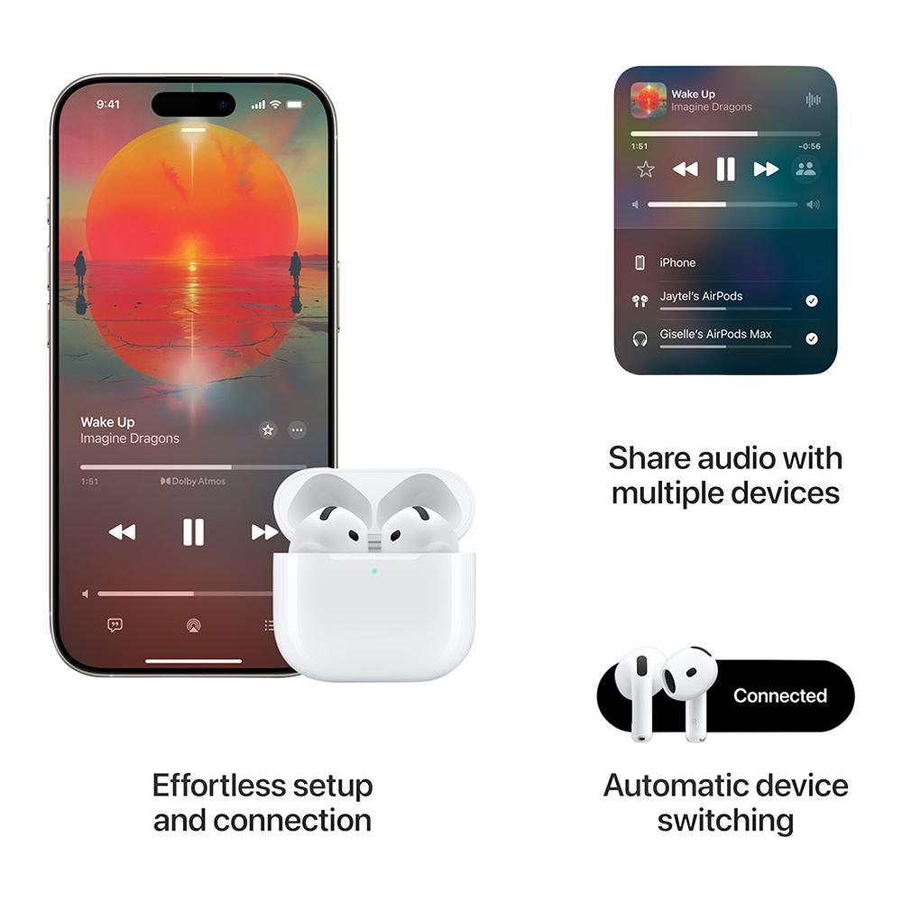 Apple AirPods 4 Active Noise Cancelling True Wireless Bluetooth Earbuds ...